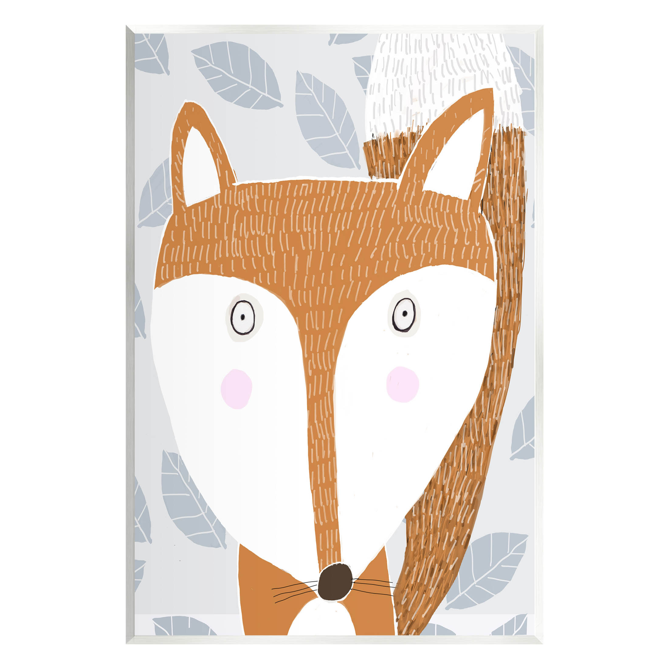 Stupell Industries Woodland Fox Leaf Pattern Wall Plaque Art By Carla ...