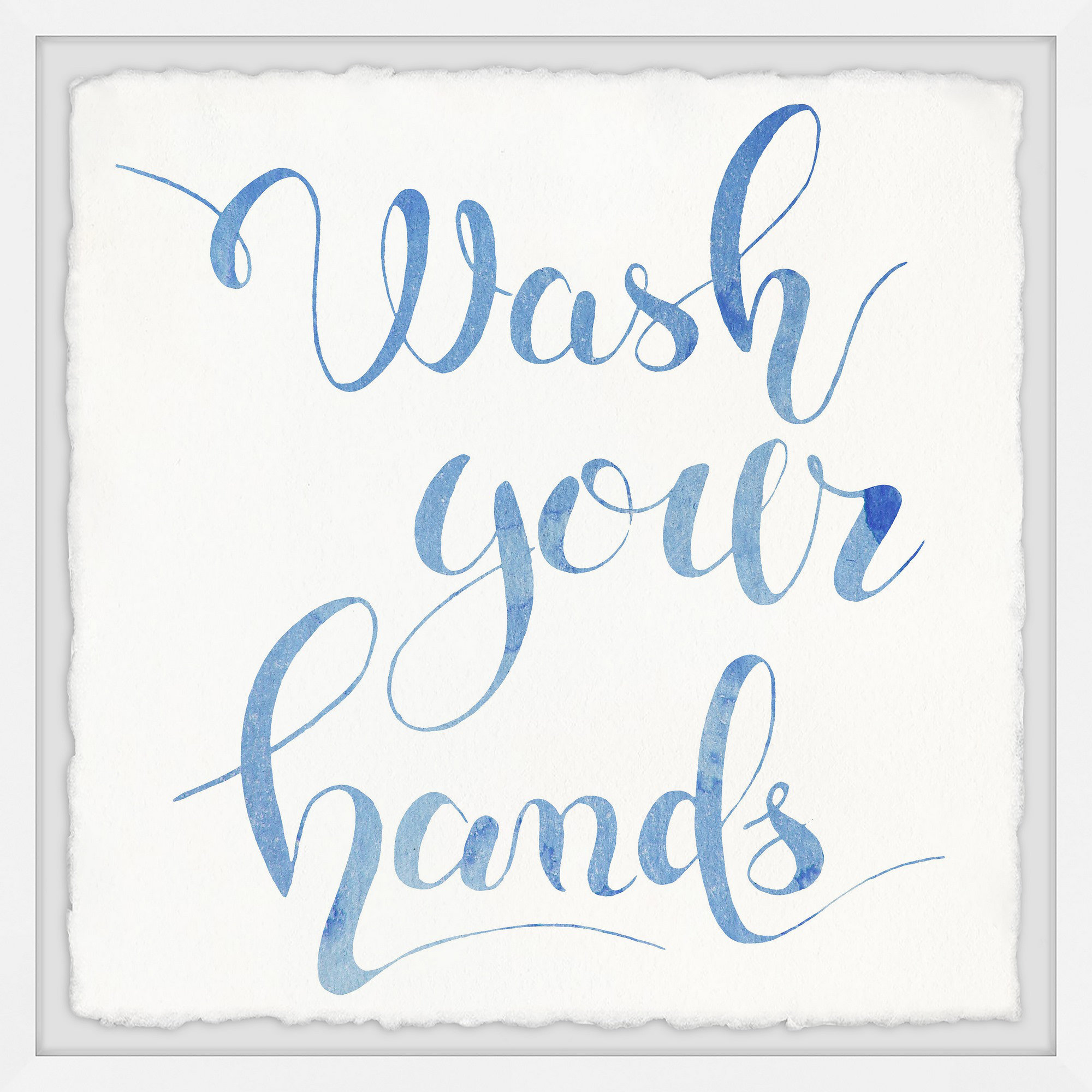 Trinx " Hand Wash Reminder " on Paper | Wayfair