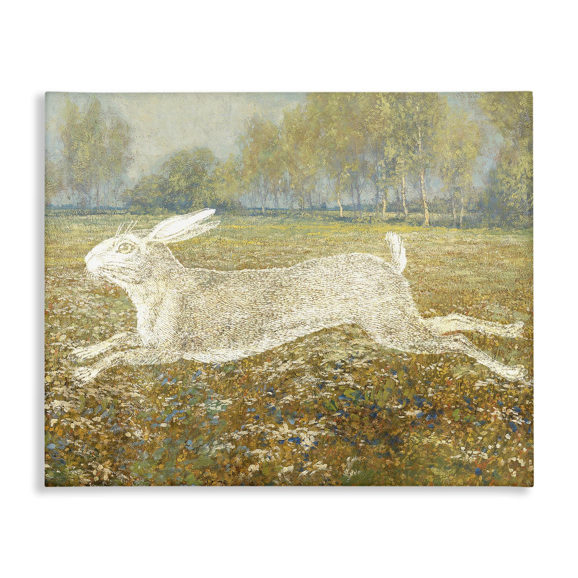 August Grove® Impressionist Jumping Hare Canvas Wall Art by Daphne ...