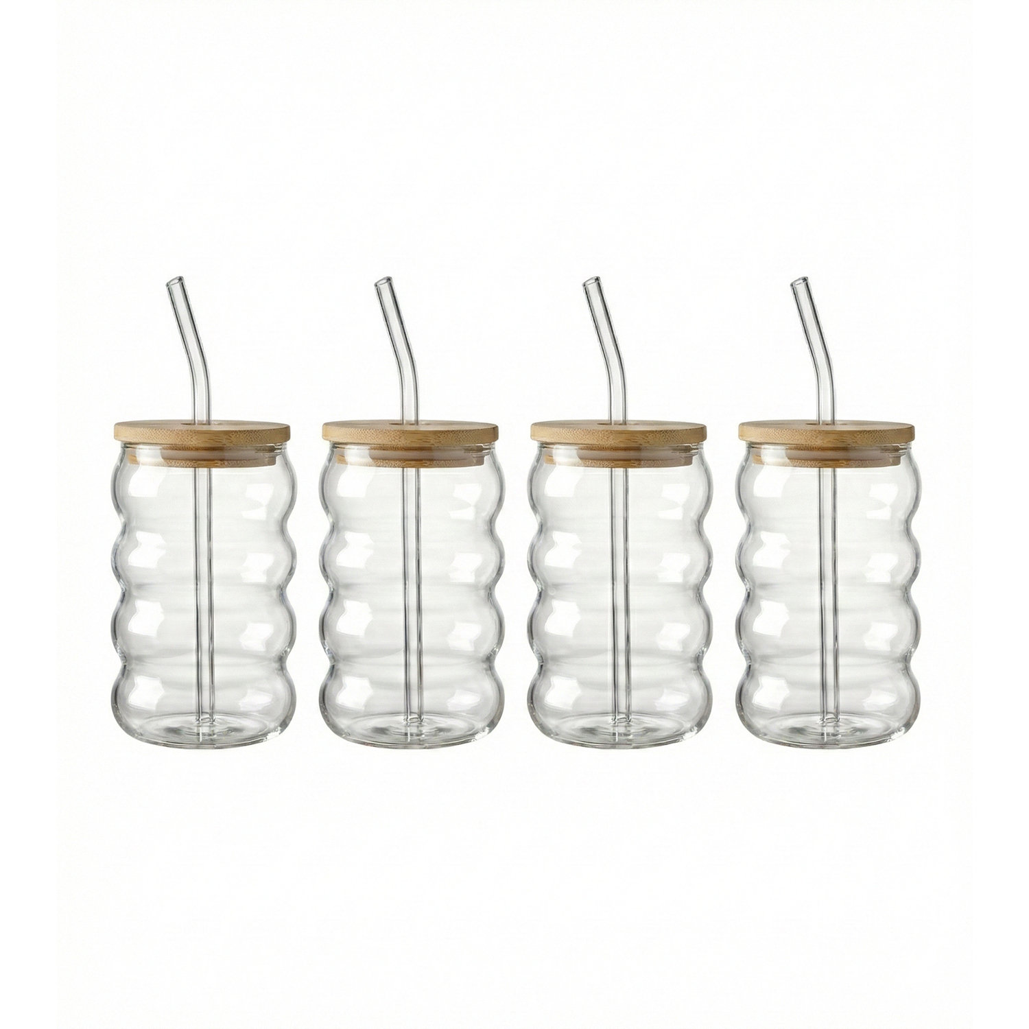 Wrought Studio™ Lily Set Of 4 Glass Sippers 18Oz | Wayfair
