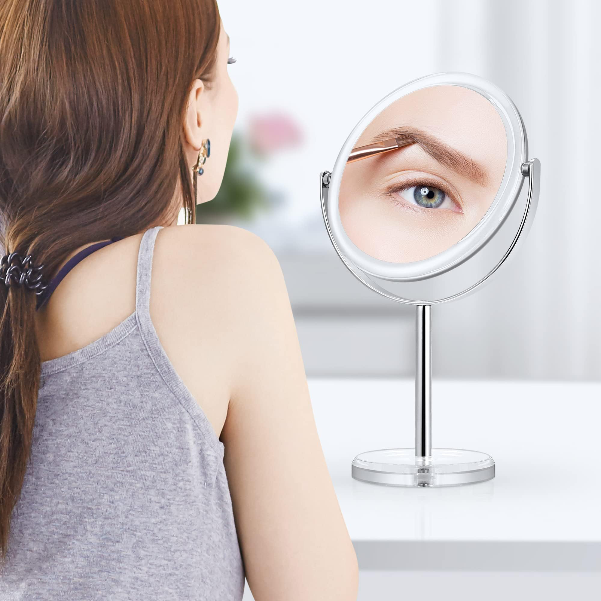 Symple Stuff 20X Magnifying Makeup Mirror,Double Sided 1X & 20X ...