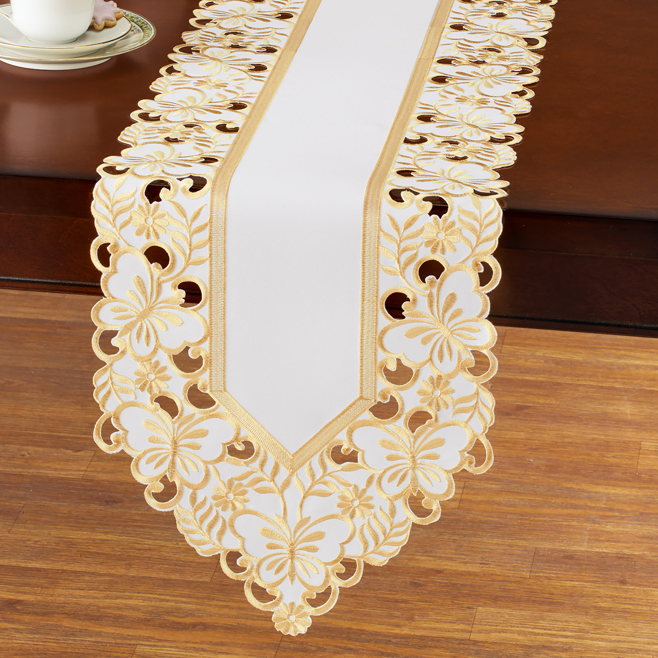 East Urban Home Butterfly Fern Table Runner | Wayfair