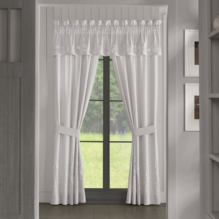 Five Queens Court Cherie Cotton Room Darkening Curtains / Drapes Pair ...