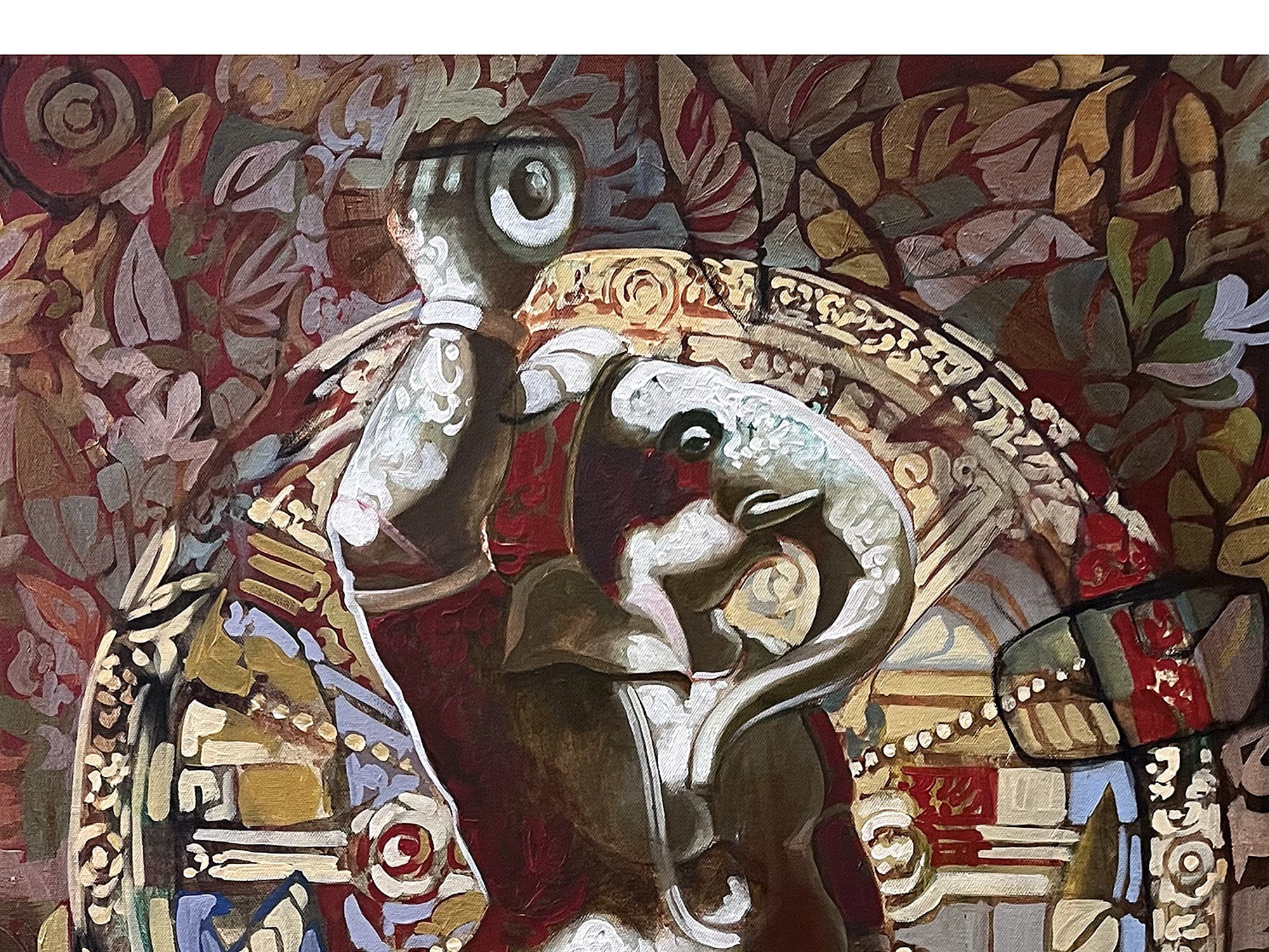 Exotic India Dancing Ganesha | Mk Goyal | Mix Media On Canvas | Wayfair