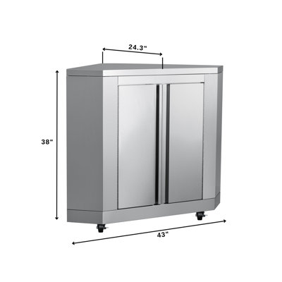 KoolMore 26 in. Stainless-Steel Corner Cabinet for Outdoor Kitchen (KM ...