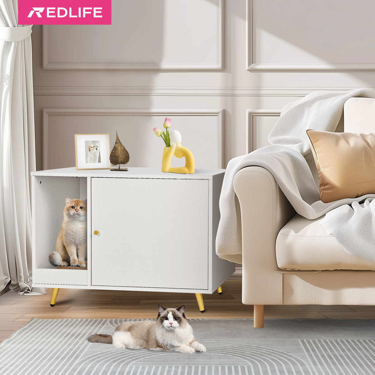 Archie & Oscar™ Cat Litter Box Enclosure, Hidden Litter Box Furniture ...