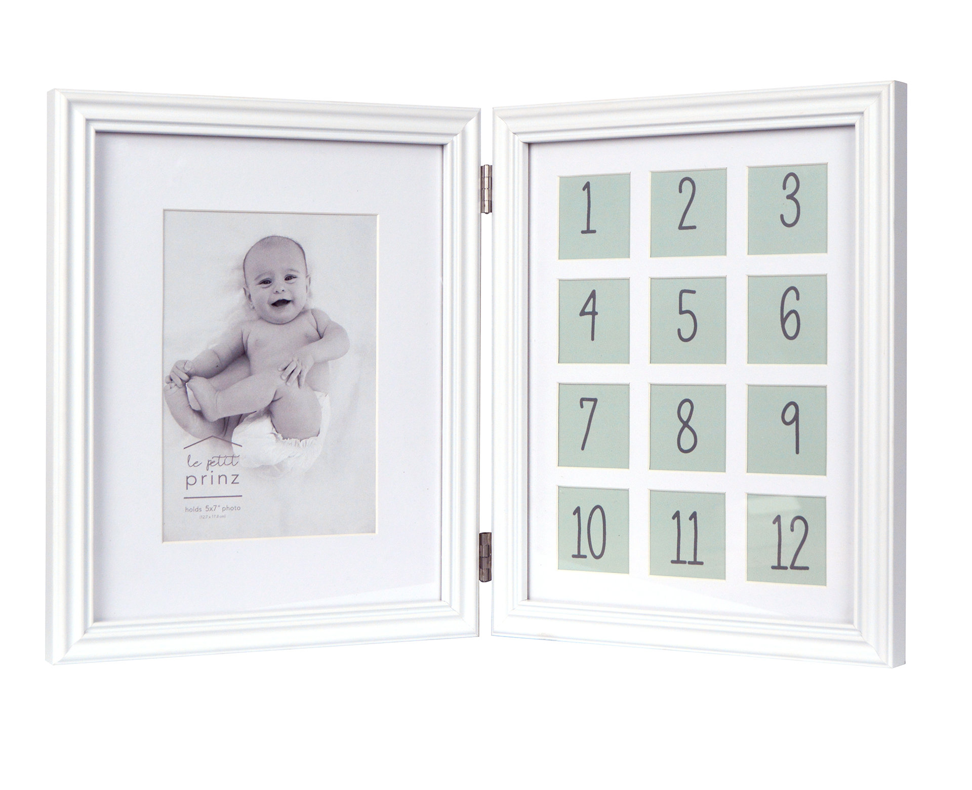 Prinz Baby's First Year 13 Opening Hinged Collage Picture Frame ...