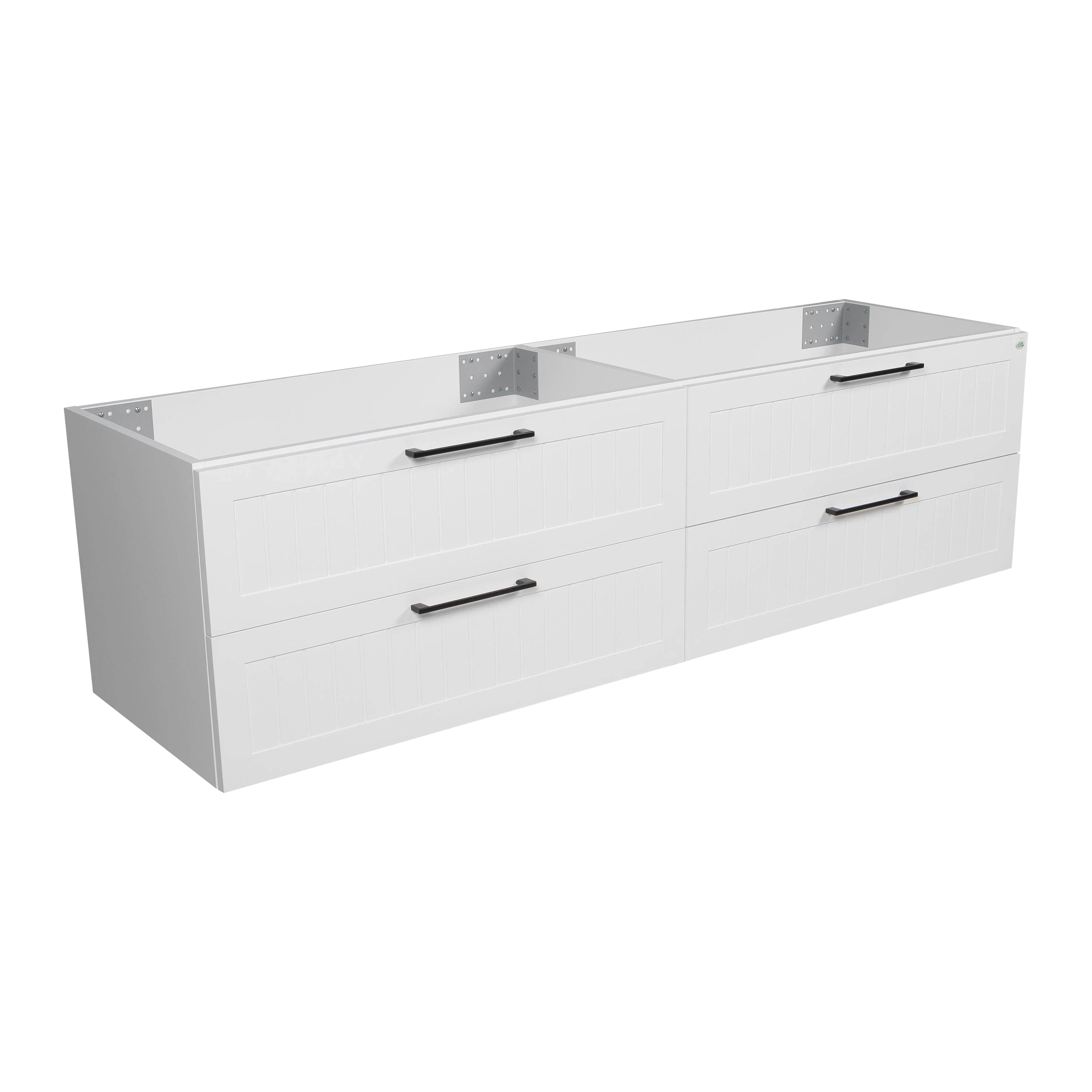 Latitude Run® Vanity Raphael, White Matte, Wall Mount 72 Without Sink ...