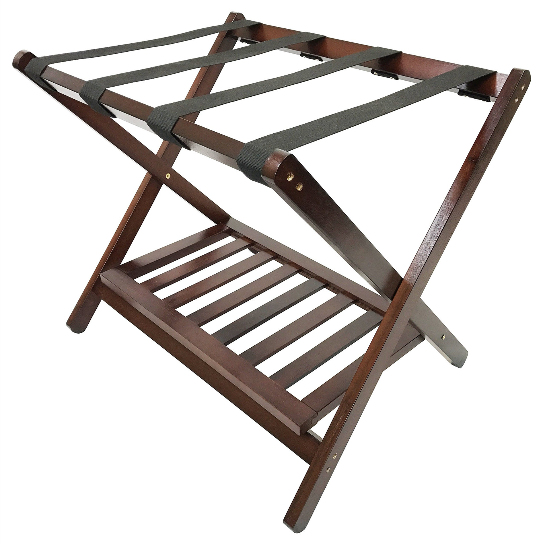 TGBY Household 2 Tier Luggage Rack With Shelf | Wayfair