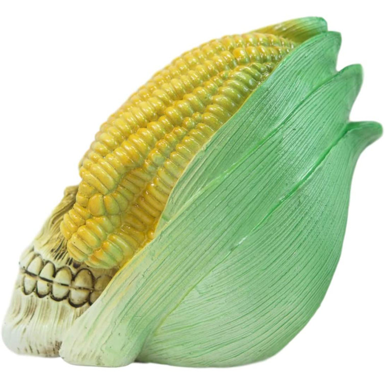 The Holiday Aisle® Ebros Vegetable Produce Maize Corn Skull Statue ...