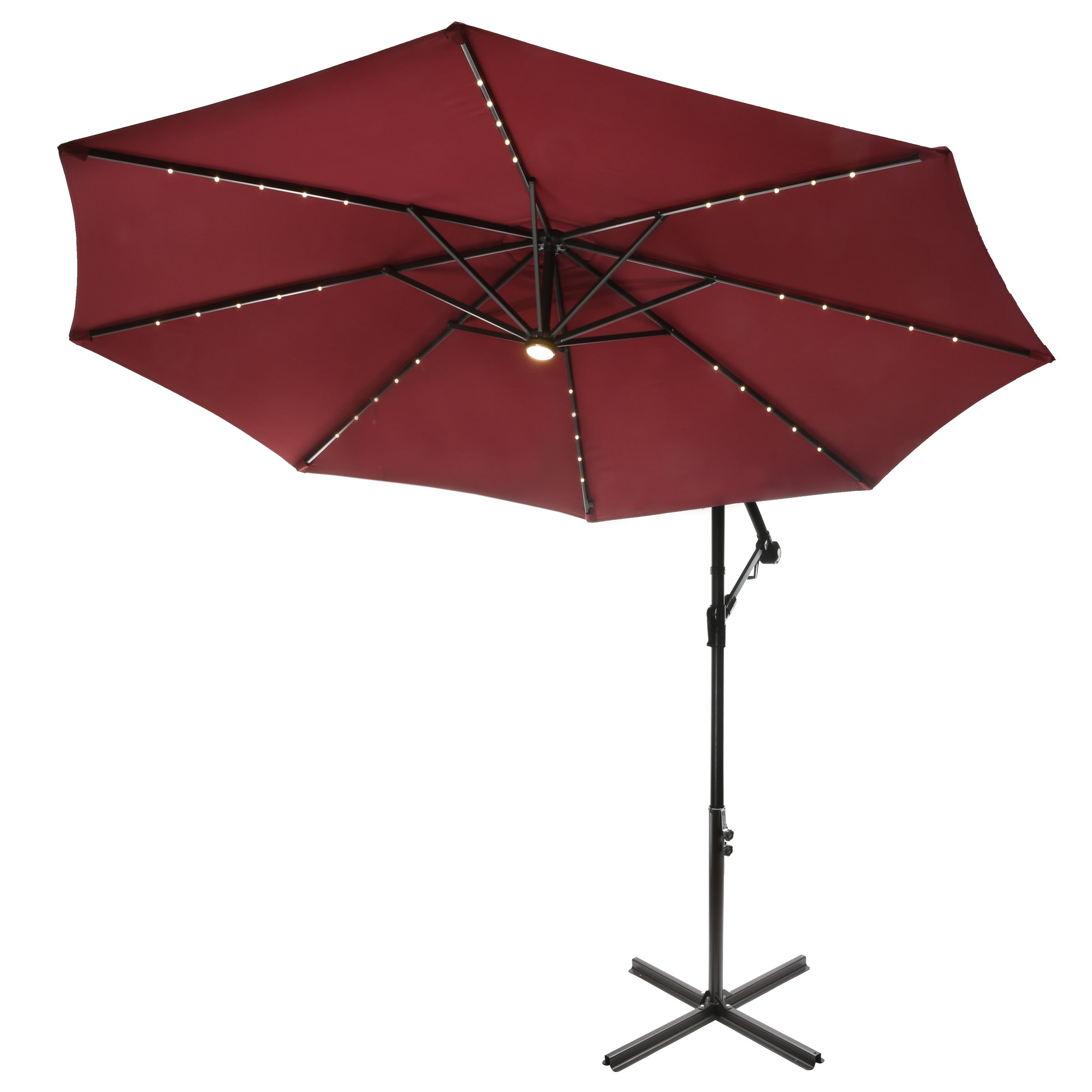 National Outdoor Living 116.15'' Lighted Cantilever Umbrella - Wayfair ...