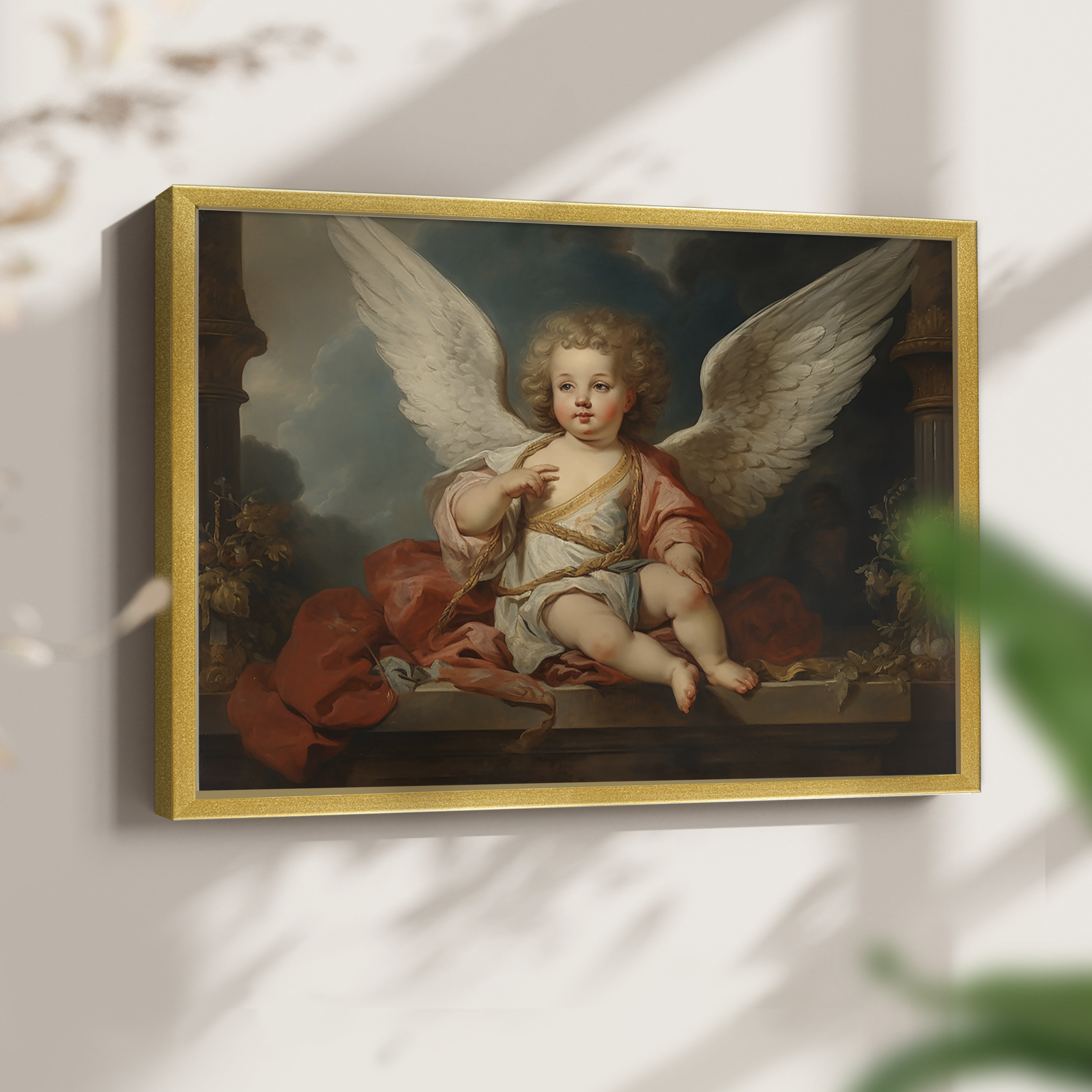 Fleur De Lis Living Angels From Above-XLII -Framed Print - Restickable ...