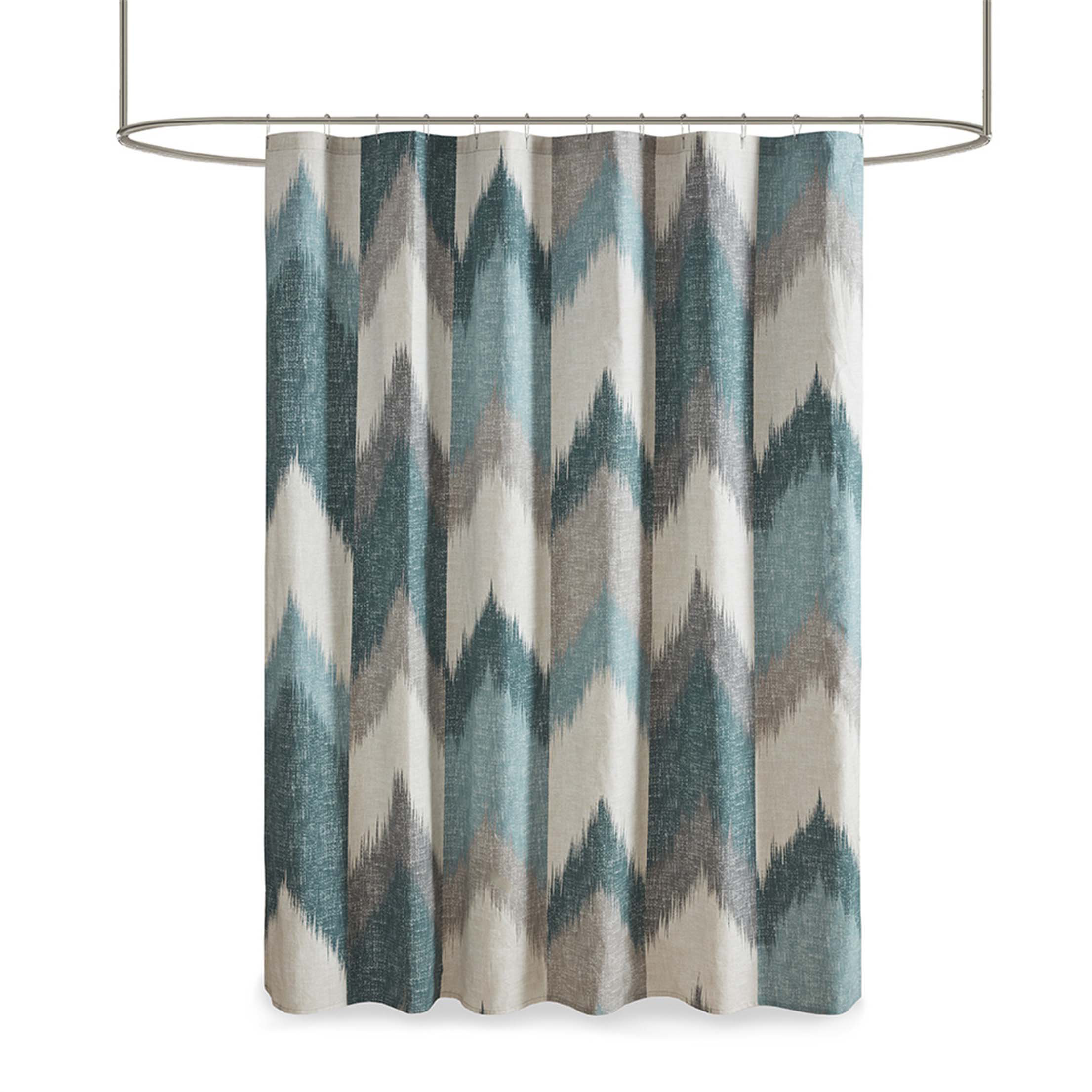 Latitude Run® Quindarious Cotton Chevron / Zig Zag Shower Curtain | Wayfair