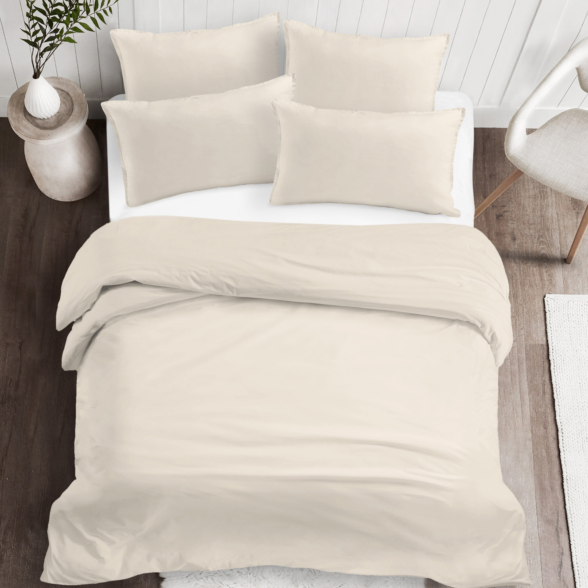 The Tailor's Bed Ivory Standard Cotton 200 TC Comforter Set - Wayfair ...