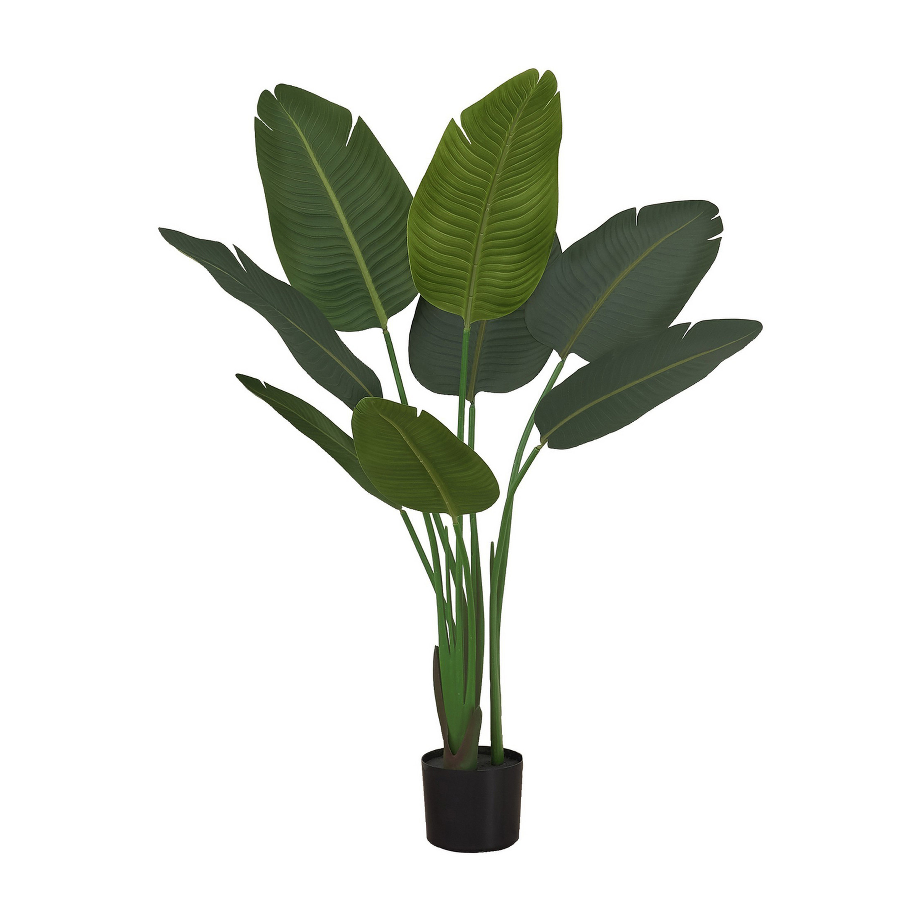 Benjara Keats Bird of Paradise Tree Artificial Faux Silk Plant 44 Inch ...