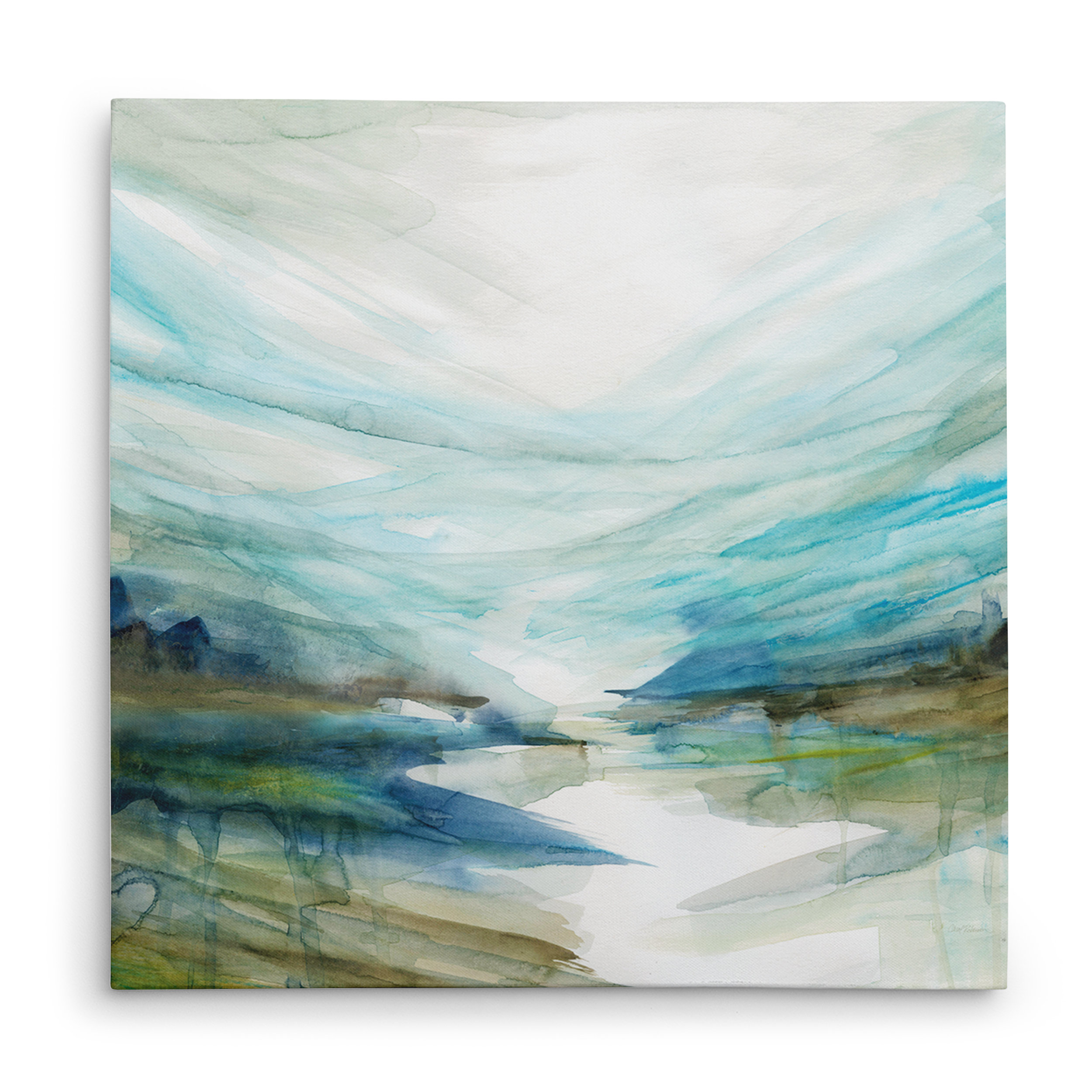 Ivy Bronx 'Soft River Reflection' Acrylic Painting Print on Gallery ...