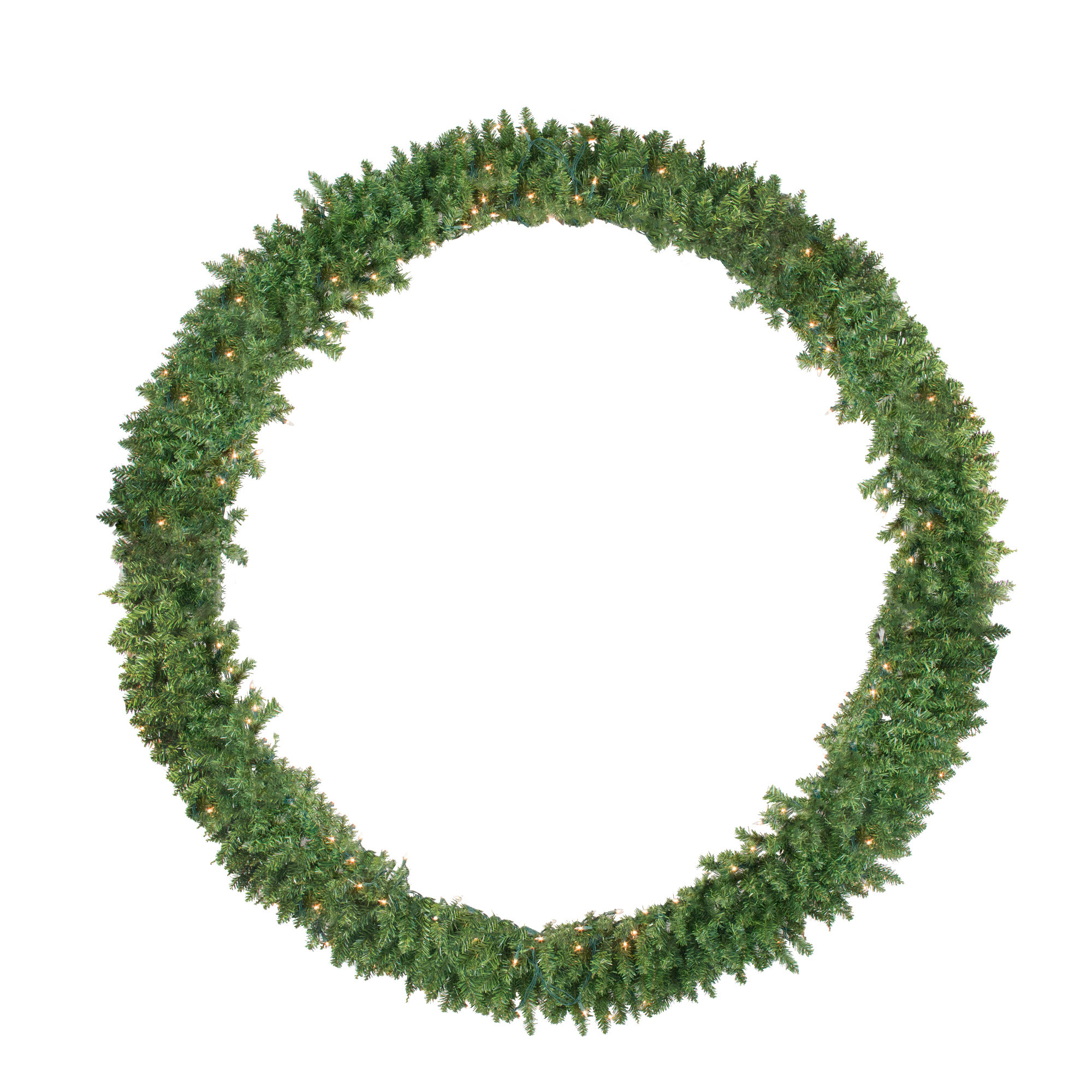 Northlight Seasonal Pre-Lit Buffalo Fir Artificial Christmas Wreath ...