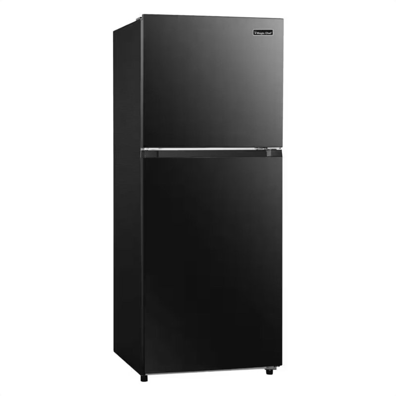 Magic Chef 10.1-cu. ft. Refrigerator with Top Freezer in Platinum Steel ...