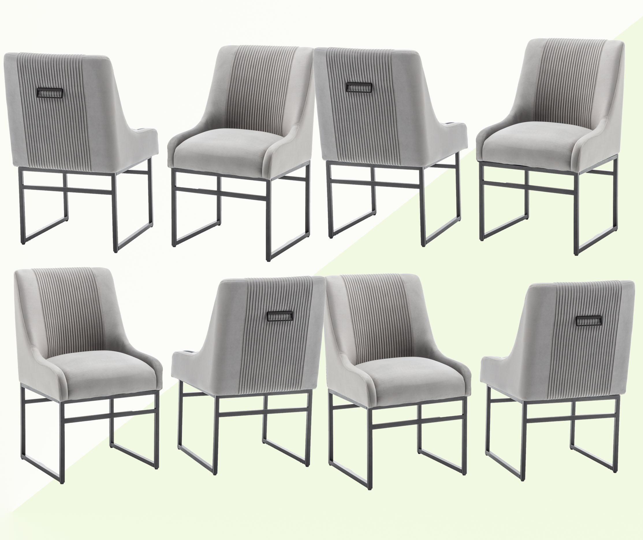 Everly Quinn Zanthia Sumiko Velvet Upholstered Dining | Wayfair