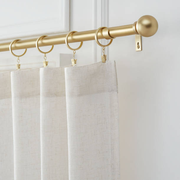 Mode Premium Collection 1 in Diameter Curtain Rod Set with Fluted ...