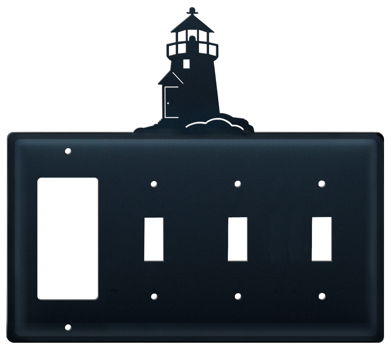 Village Wrought Iron Lighthouse 4-Gang Toggle Light Switch / Rocker ...