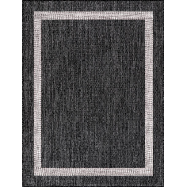 Wade Logan® Waikiki Dark Gray Indoor/Outdoor Rug & Reviews | Wayfair