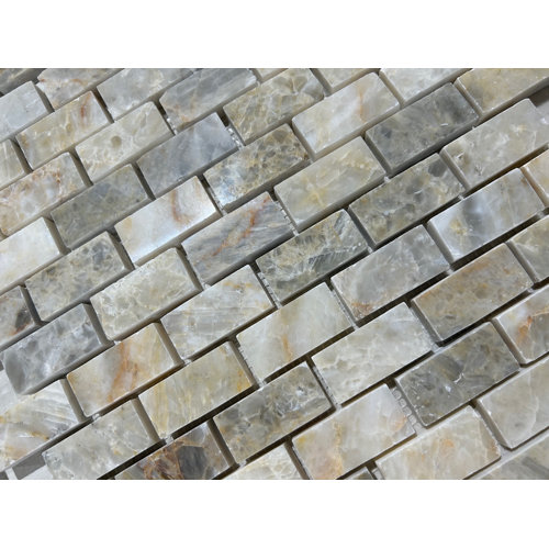 SB TILE AND STONE 1" x 2" Natural Stone Marble Look Mosaic Tile | Wayfair