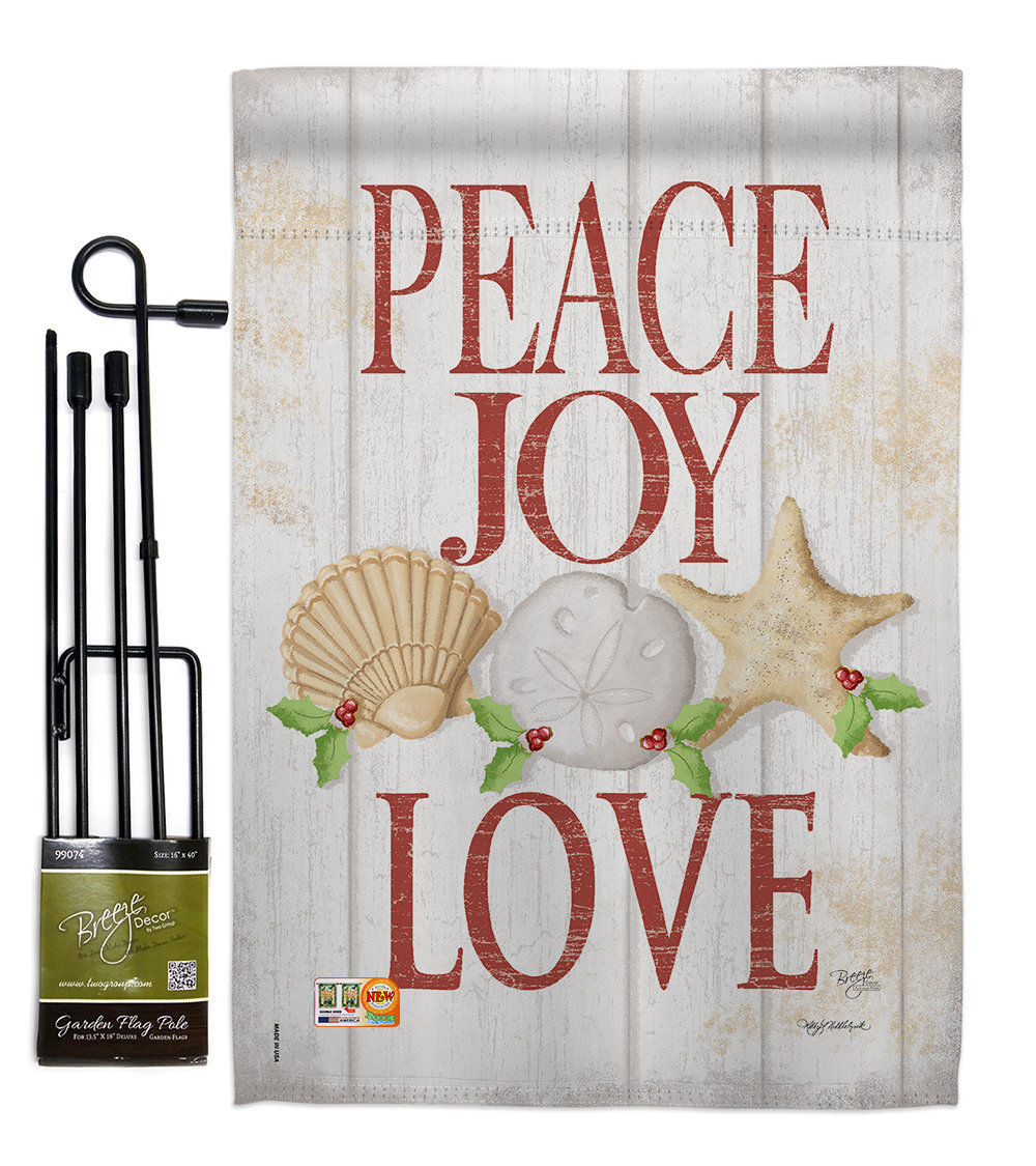 The Holiday Aisle® Kalig Peace Joy Love Winter Christmas Impressions 2 ...