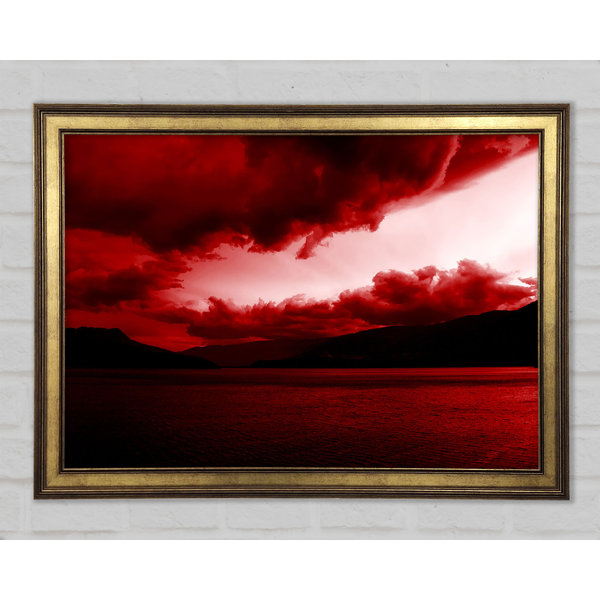 Highland Dunes Red Tempest Sky Framed Print | Wayfair.co.uk