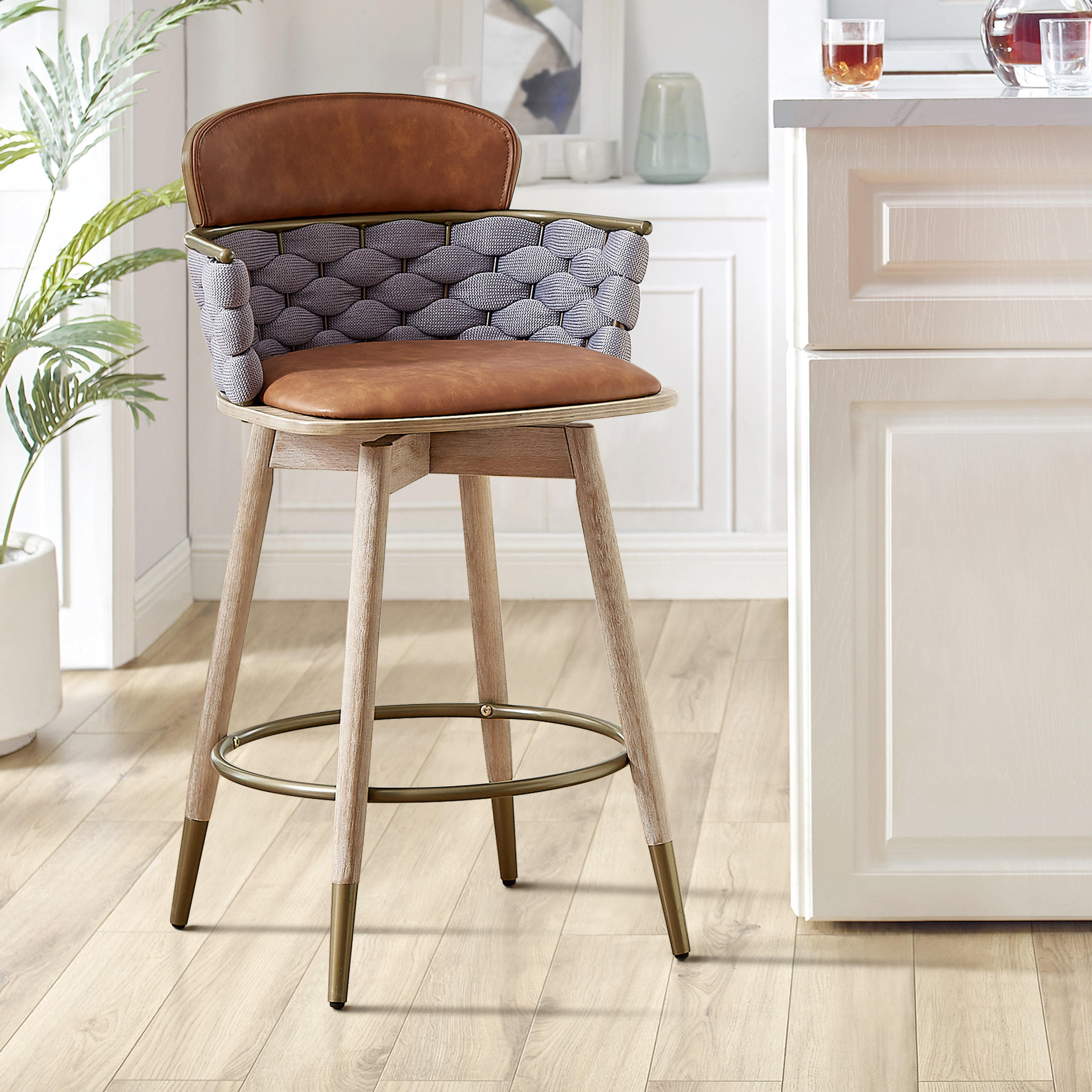 Rosdorf Park Demartino Swivel 25.78'' Counter Bar Stools | Wayfair