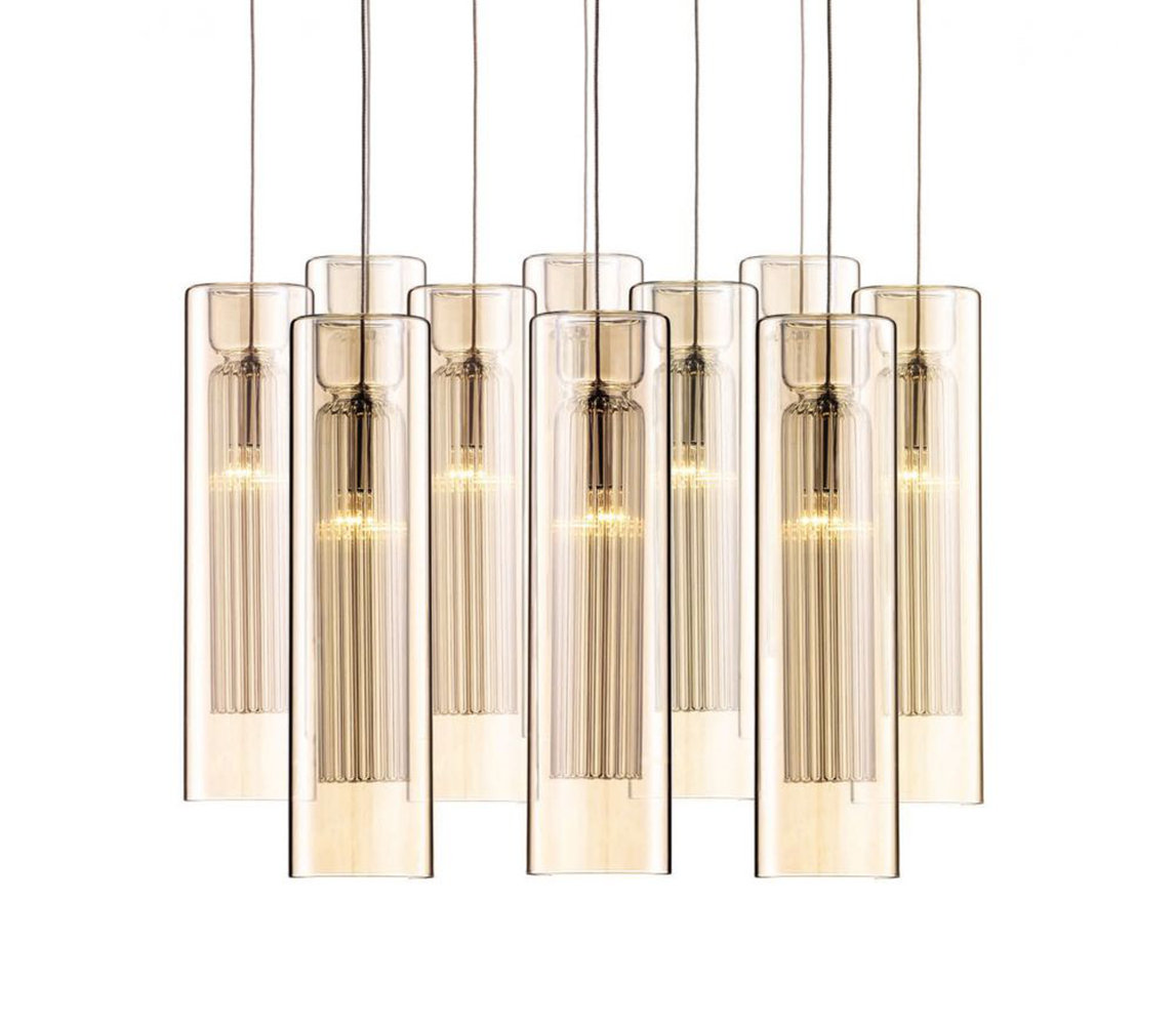 Mercer41 2 Tier Amber Pendant Light | Wayfair