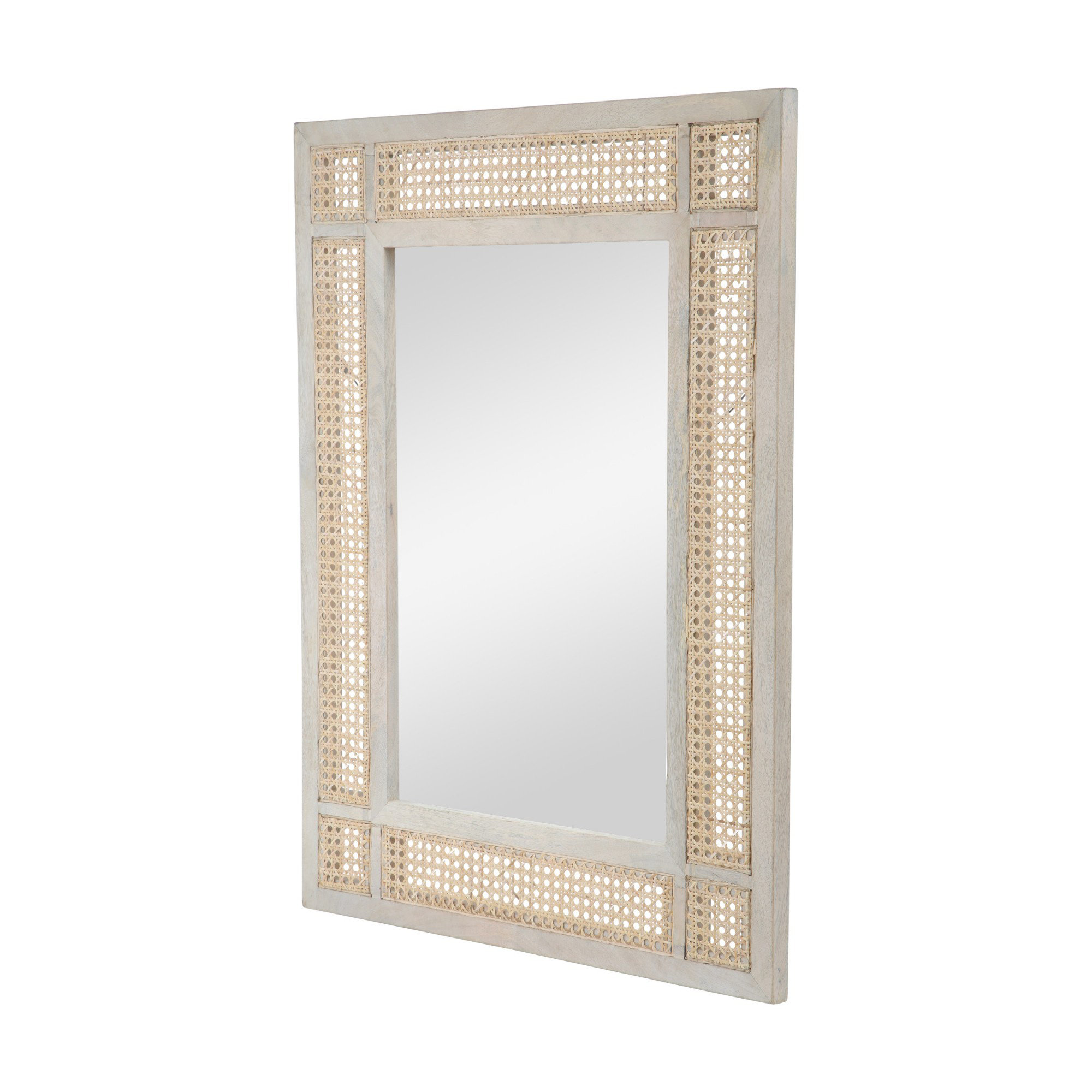 Bay Isle Home™ MANGO WOOD / MDF / CANE FITTED MIRROR | Wayfair