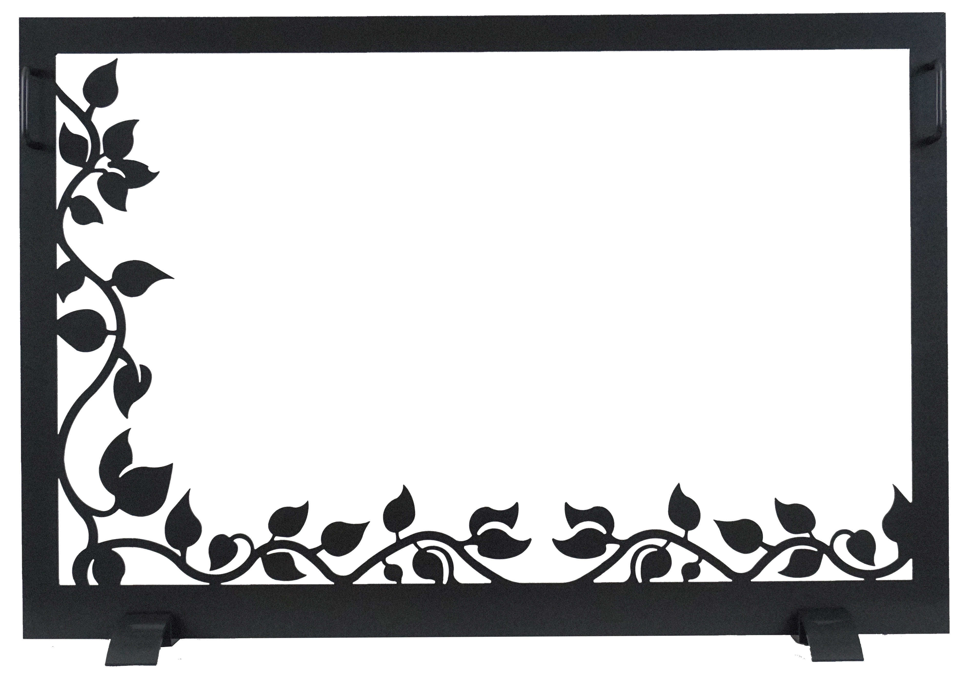 Hearth Craft Fireplace Screen Ivy Design 43 X 32 Textured Black ...