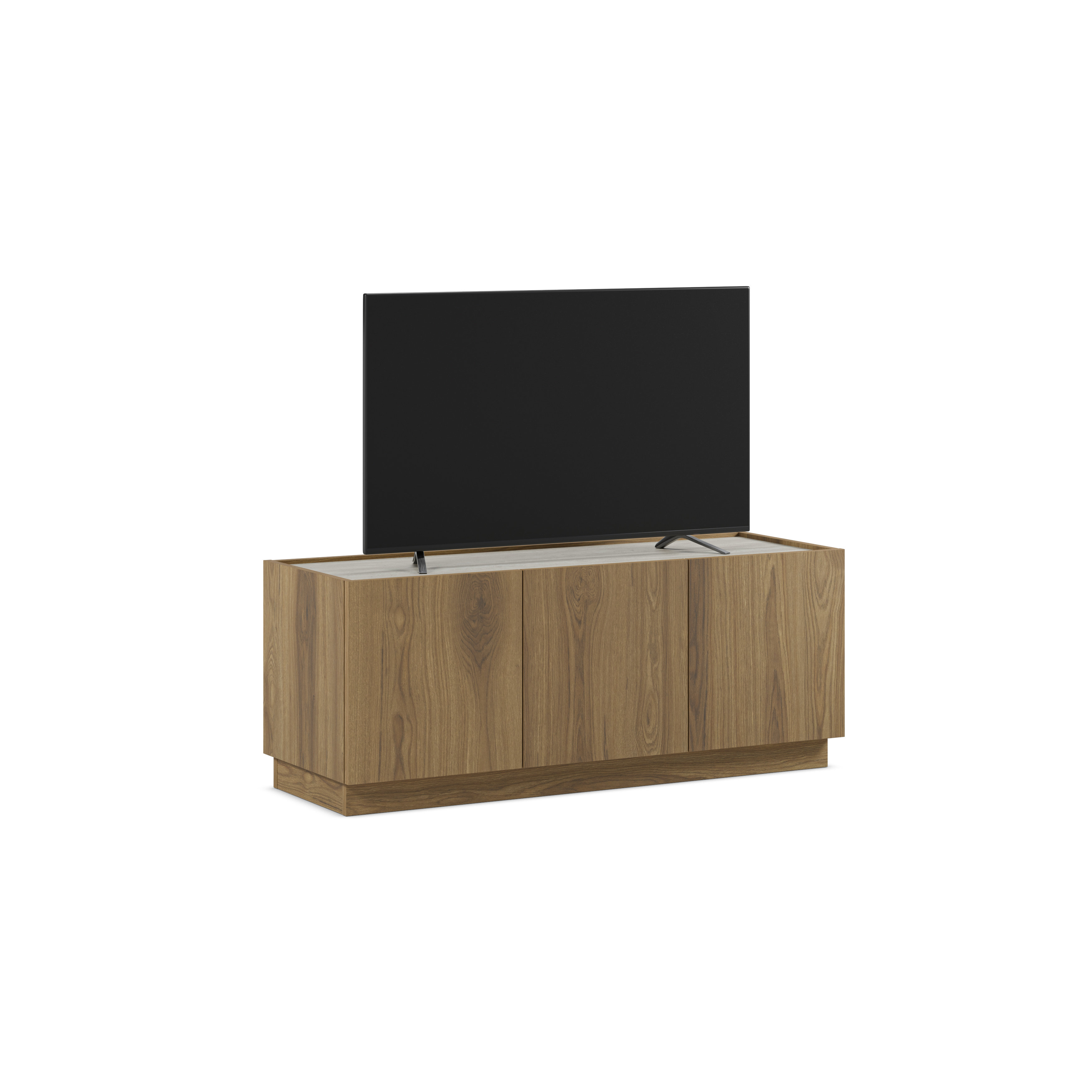 17 Stories 3-Door Handleless TV Stand with Soft-Close Hinges, 120cm ...