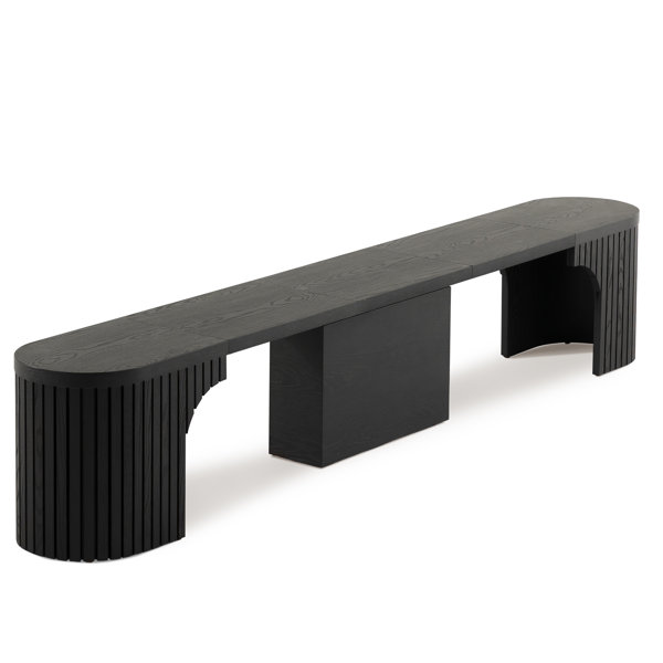 Transformer Table Transformer Round Bench - Smoked Hickory | Wayfair