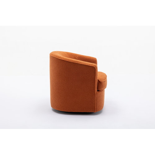 Wrought Studio Jenai Upholstered Swivel Barrel Chair | Wayfair