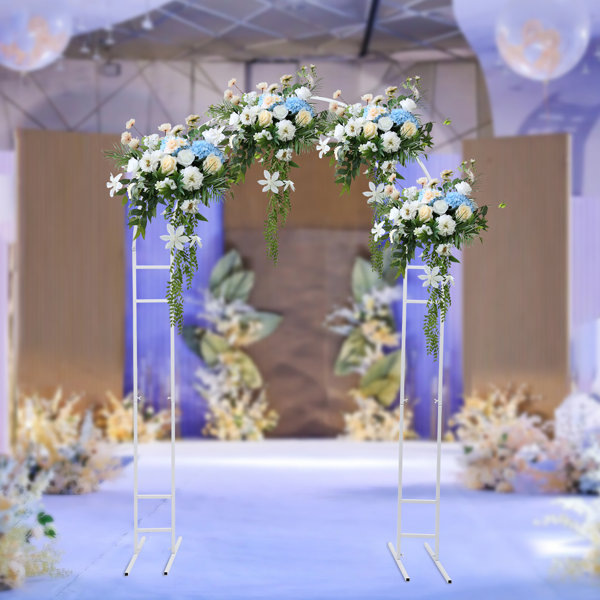 YaoTown 59'' W x 19.7'' D Steel Round Wedding Backdrop Arch, for Garden ...