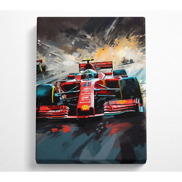 Bright Star Formula One Race Abstract - Wrapped Canvas Art Prints ...