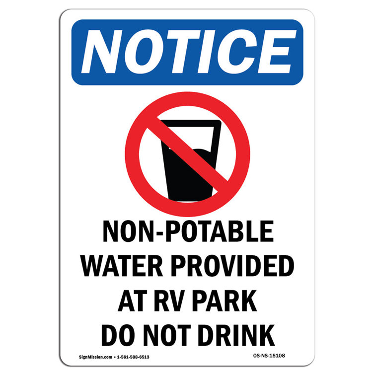 SignMission Non Potable Water Sign | Wayfair