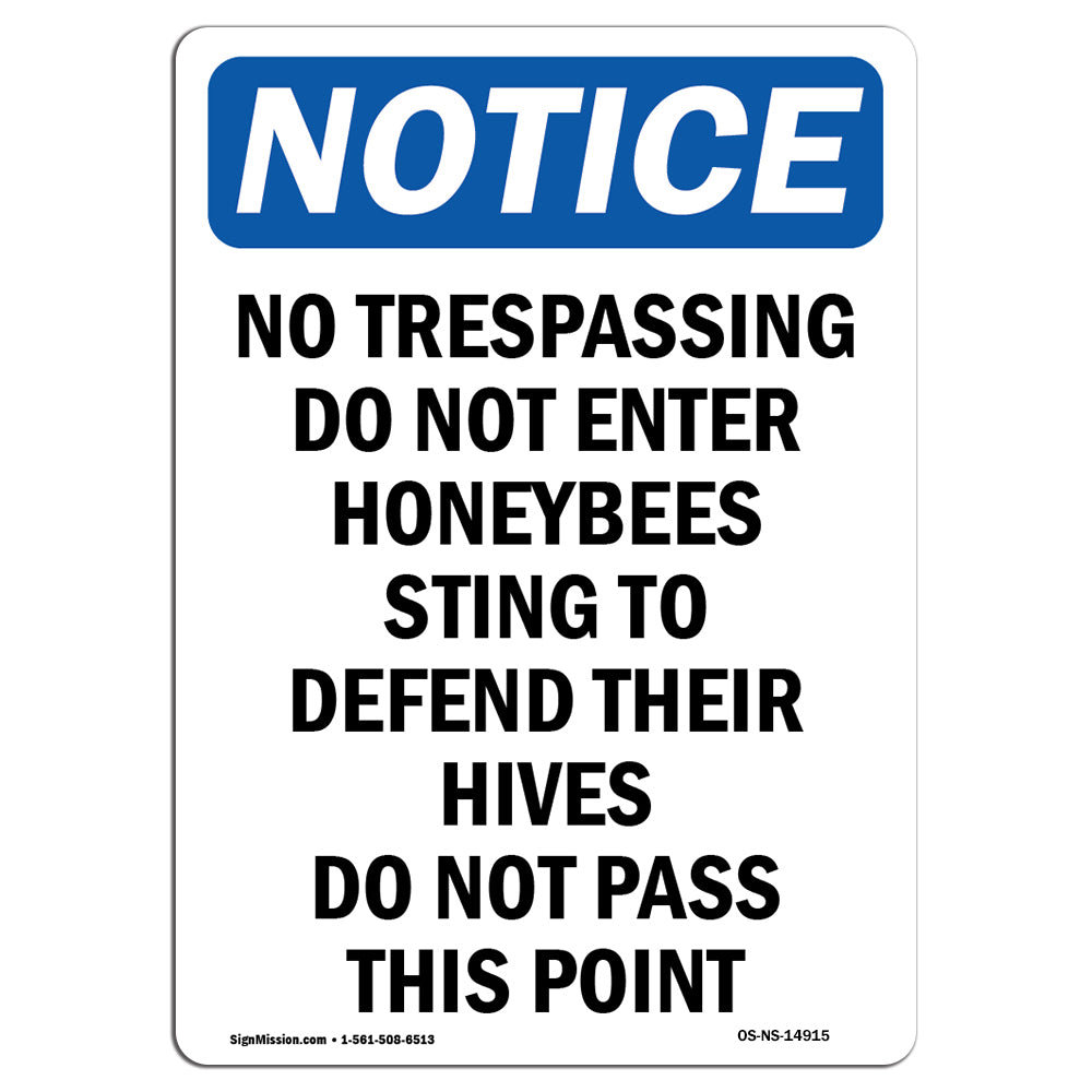 SignMission No Trespassing Do Not Enter Honeybees Sign | Wayfair