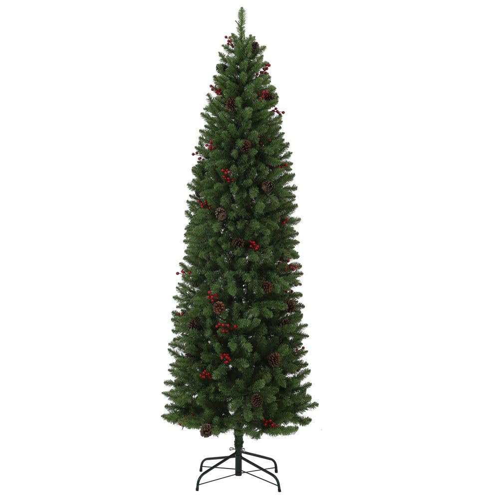 The Holiday Aisle® 6FT Pre-Lit Pencil Christmas Tree,Artificial ...