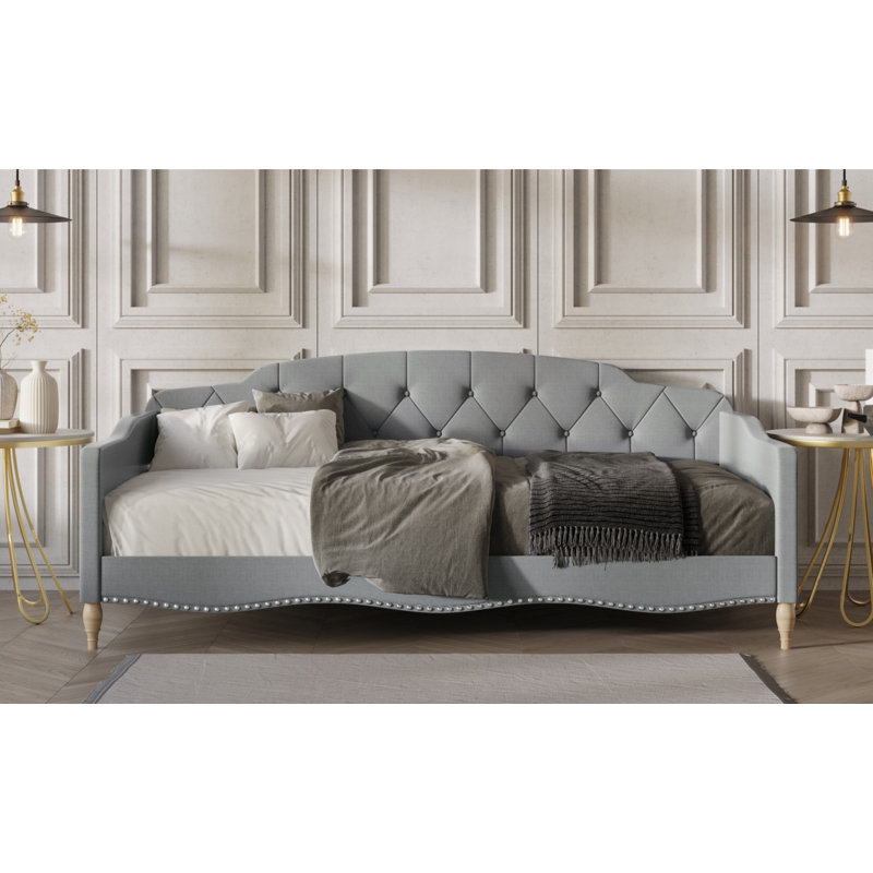 Charlton Home® Clotee Twin Size Daybed in Linen & Reviews | Wayfair