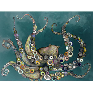 Breakwater Bay Octopus in the Deep Teal Sea by Eli Halpin - Wrapped ...