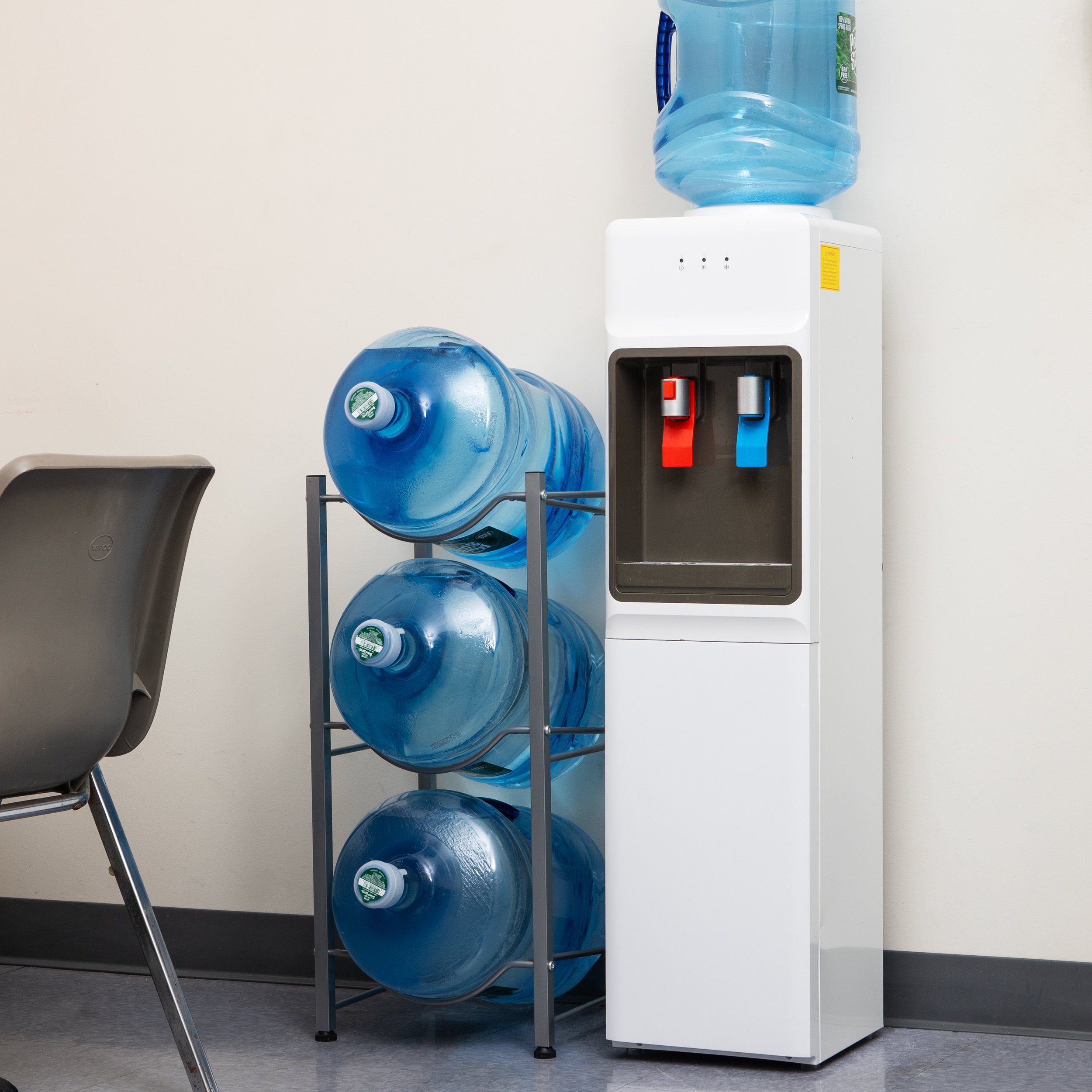 Mind Reader Water Jug Stand, Holds three 5 Gallon Jugs, Water Cooler ...