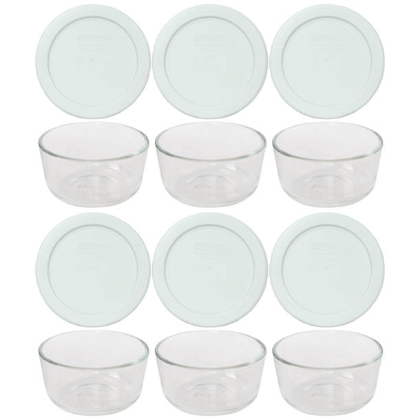 Pyrex 7200 Glass Bowls & 7200-PC Matching Lids | Wayfair