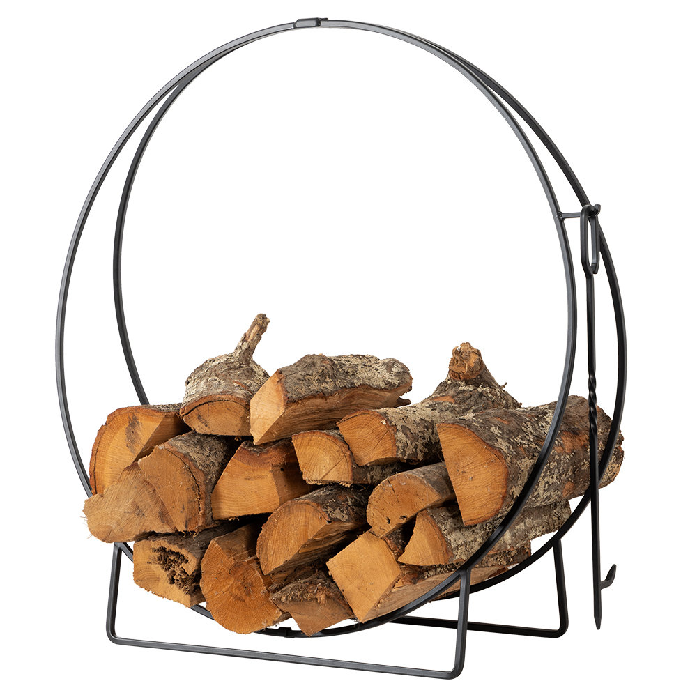 Country Living Lone Pine 37 Inch Circular Metal Indoor Firewood Log ...