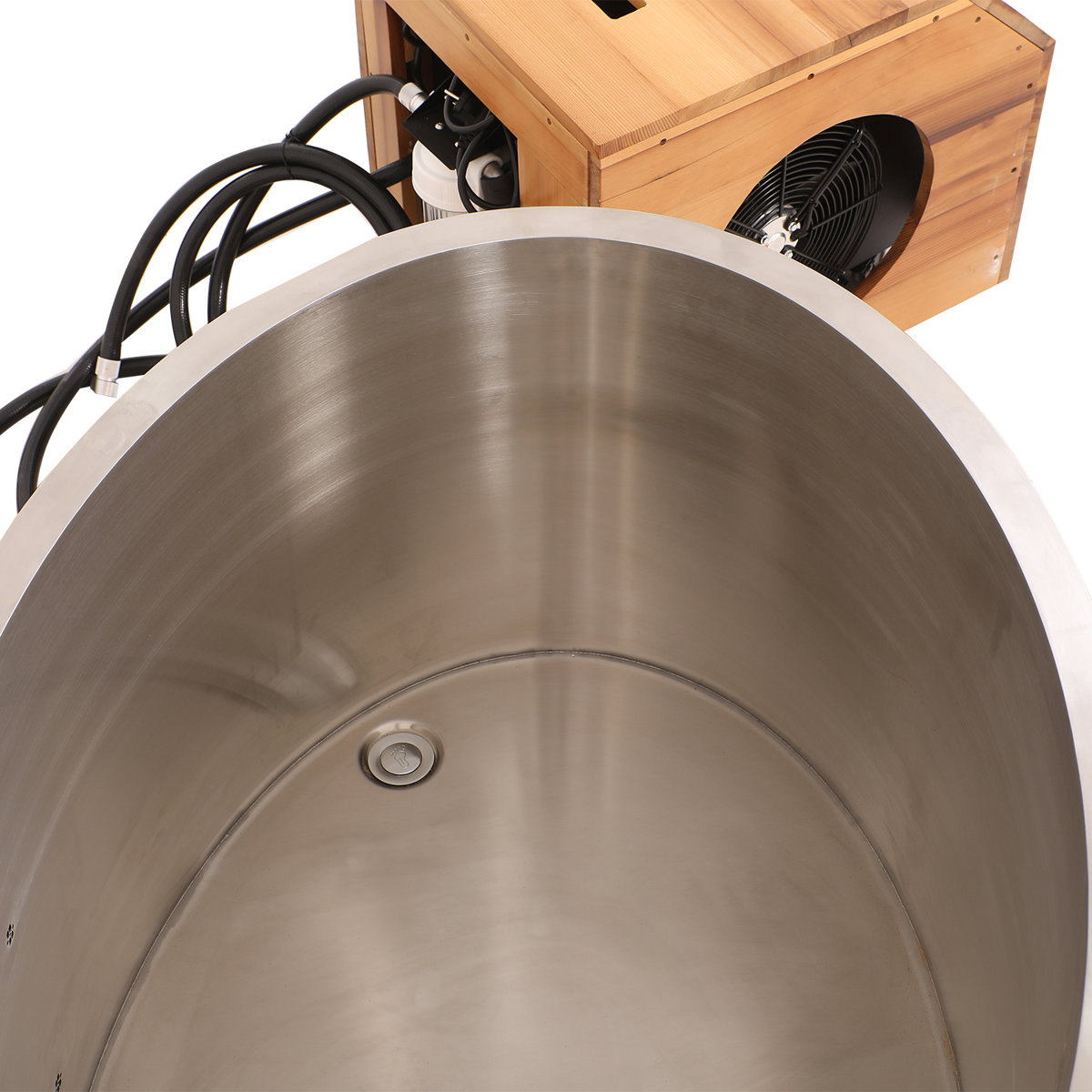 Anyi 110 Volt 1 - Person Red Cedar Oval Plug and Play Ice Tub | Wayfair