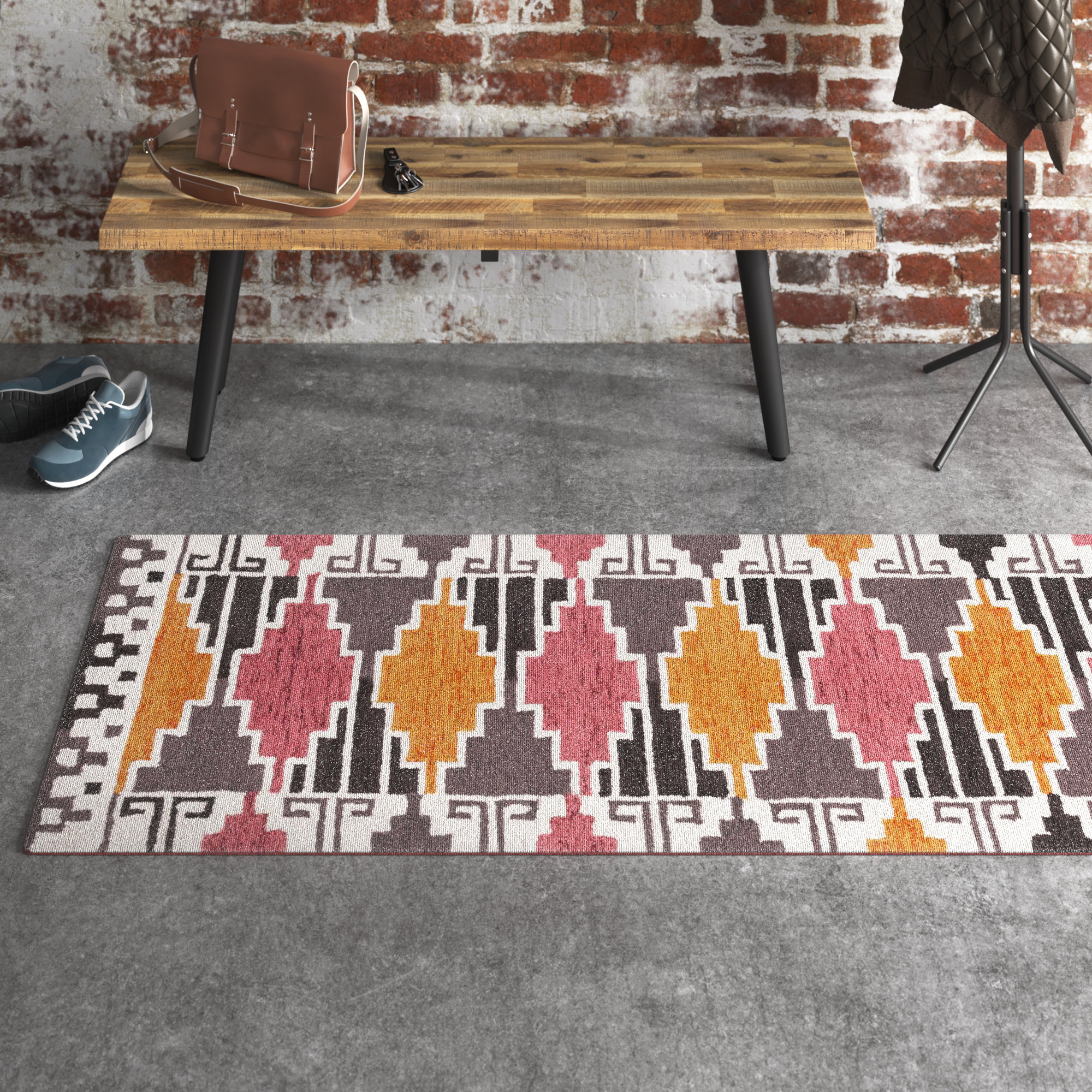 Steelside™ Rogan Drive 913 Area Rug In Black / Rust & Reviews - Wayfair ...