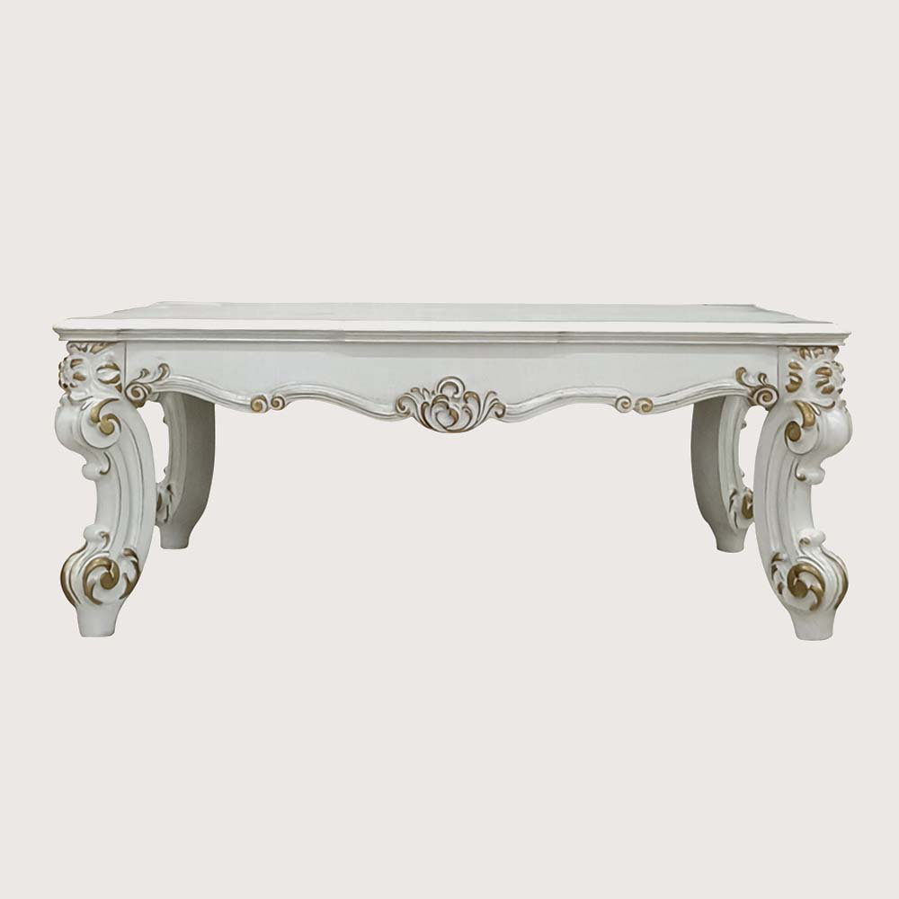 Rosdorf Park Antique Pearl Coffee Table With Scrolled Leg | Wayfair