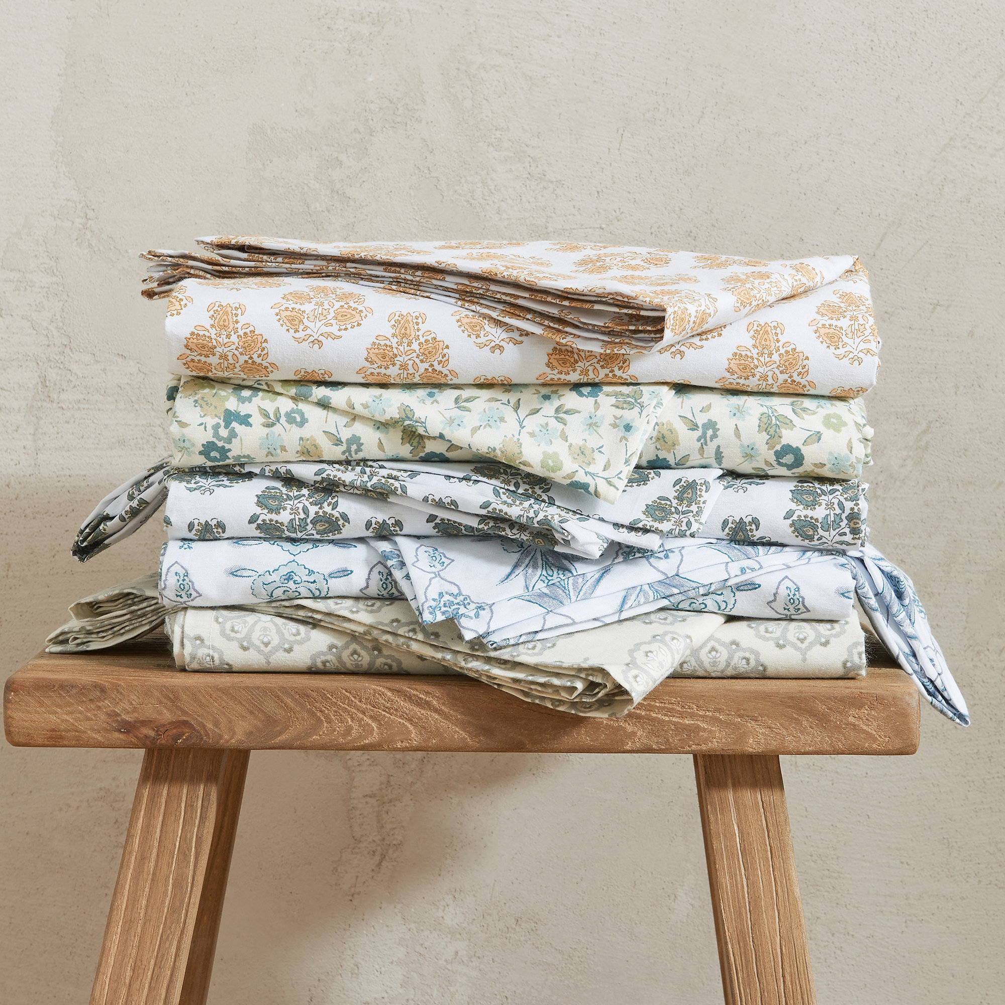 Patina Vie Maison Cotton & Rayon from Bamboo Blend Floral Printed Sheet ...